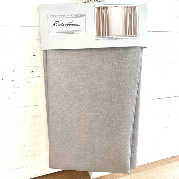 Rodeo Home | Accents | Nwot Rodeo Home 4 Panel Curtain Set Graysilver ...